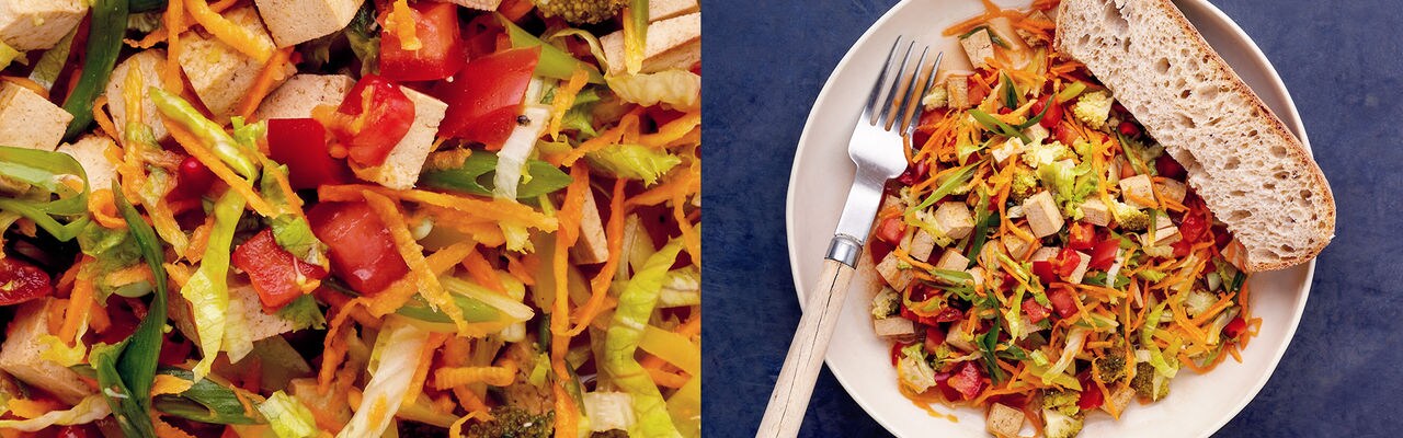 Spicy Tofu Breakfast Salad