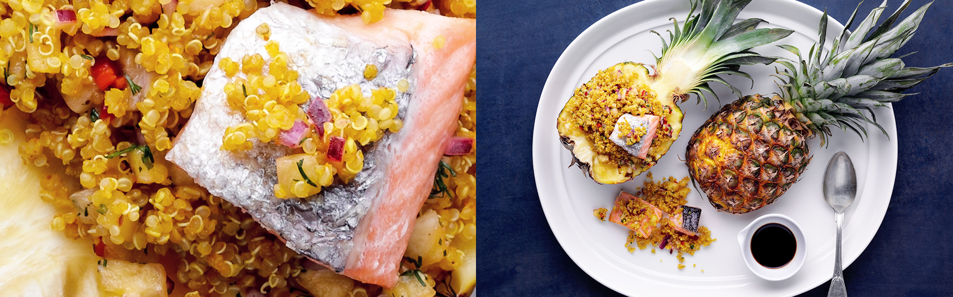 Quinoa and Salmon with Pineapple Salsa | Beko EG