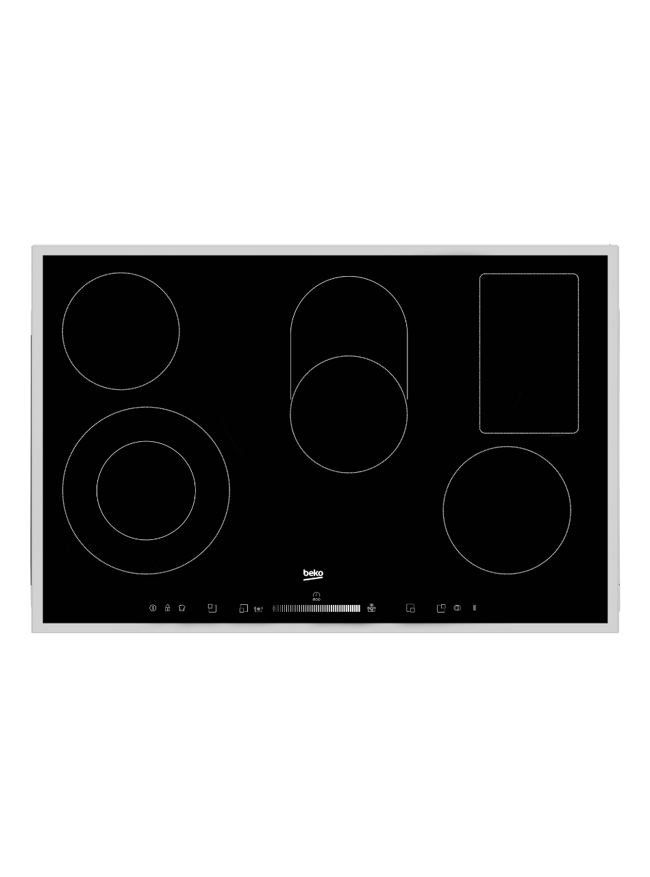 80 cm Vitrocerámica Placa ( 5 Vitrocerámica ) | HIC 85502 TX | BEKO