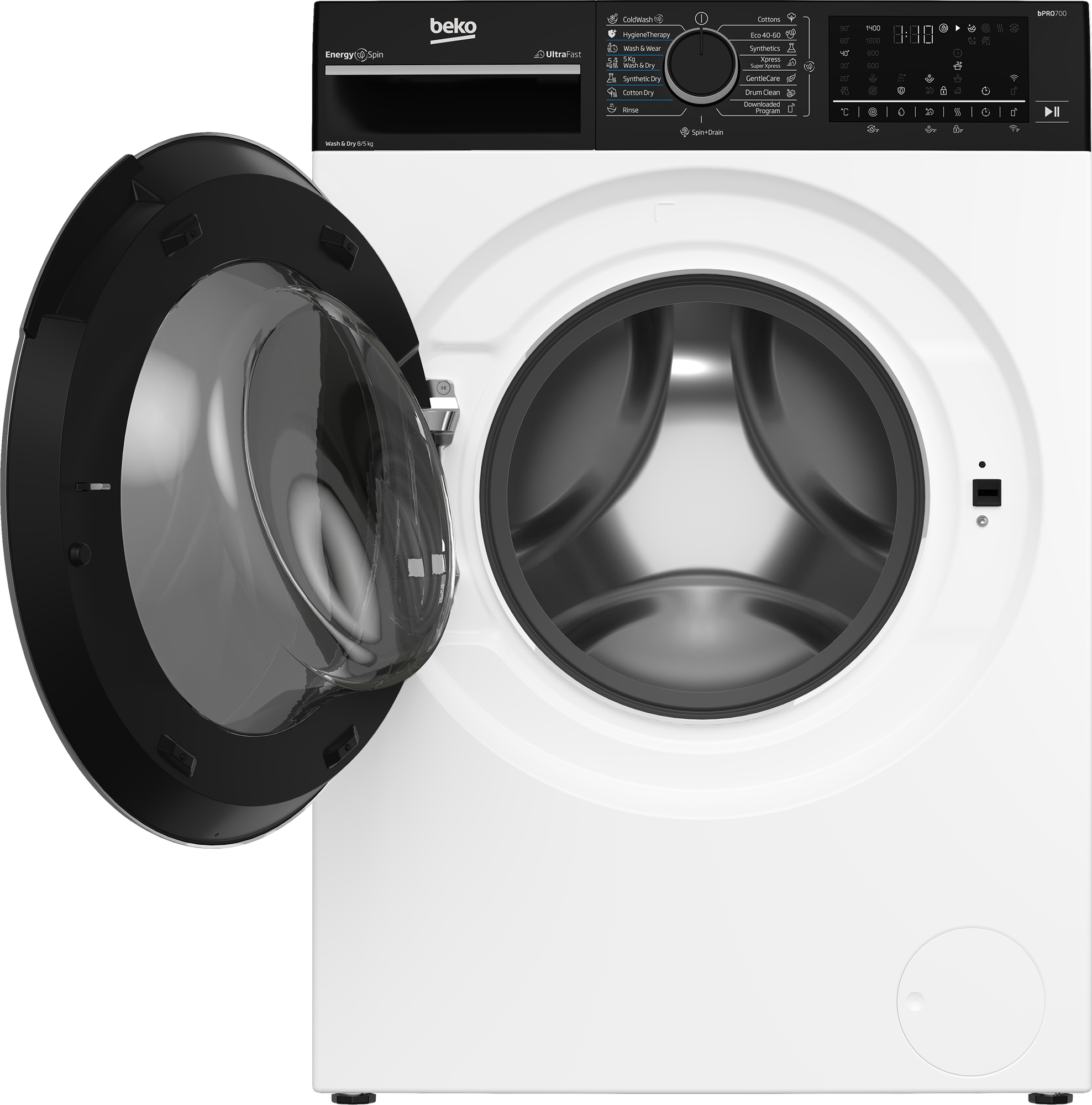 B7DFT68442WBPB ES | Samostojeća mašina za pranje i sušenje veša (8 kg / 5 kg, 1400 rpm) | BEKOGLOBAL