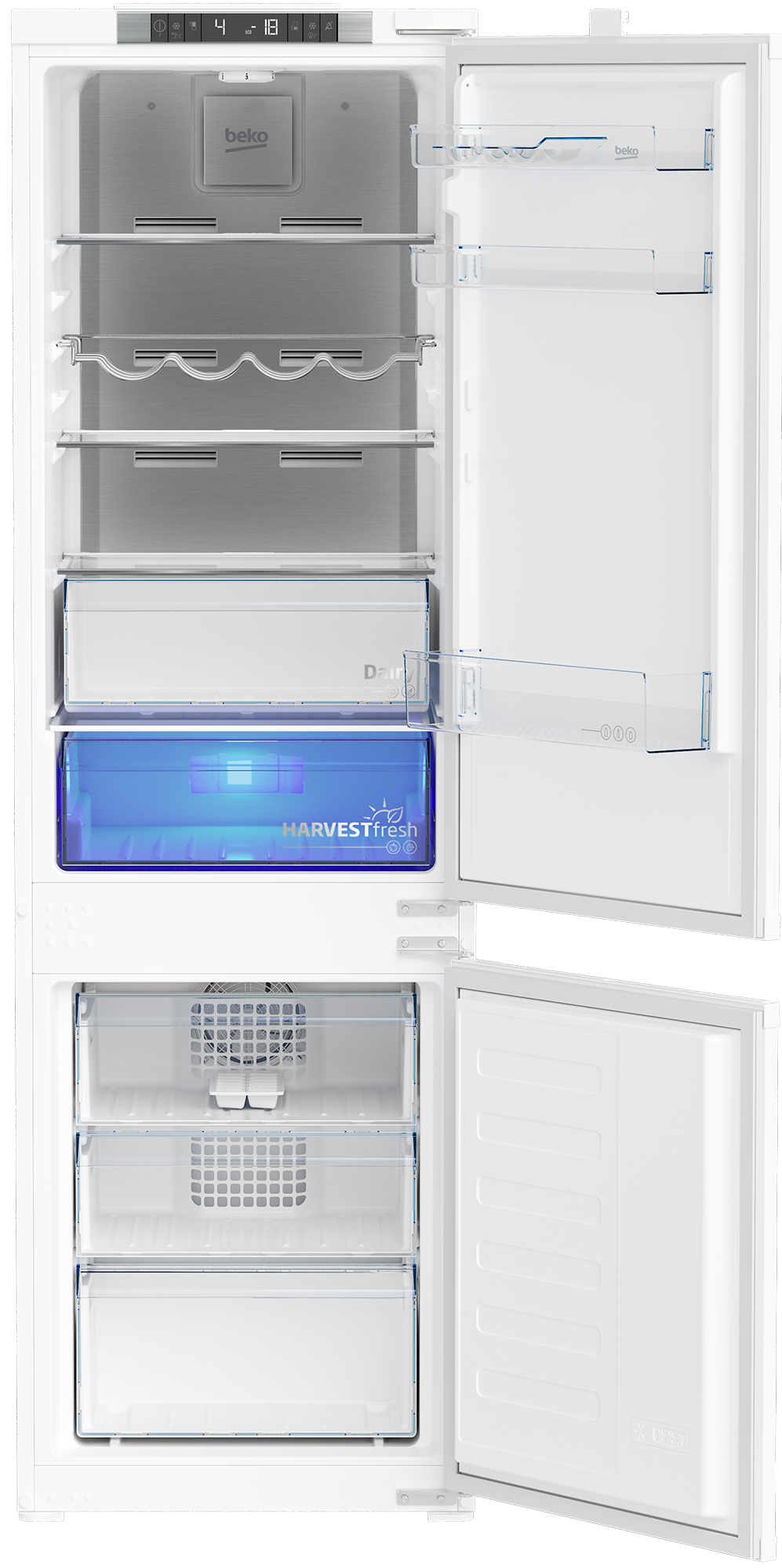 BCNA275E4SN - Vestavná lednice s mrazákem dole 54 cm | Beko CZ