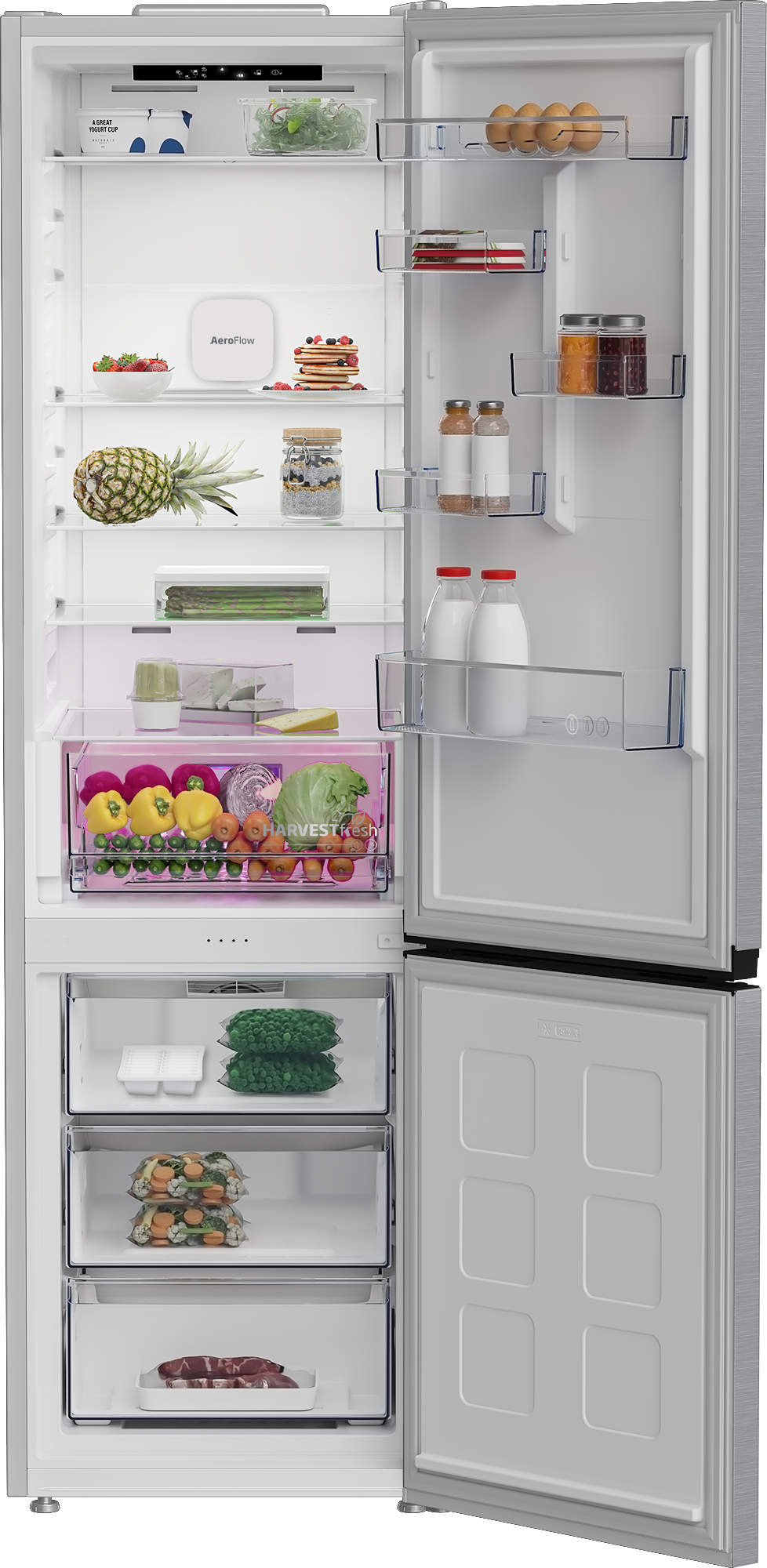 B3RCNA415HXB | Lednice s mrazákem (s mrazákem dole, 59.5 cm) | BEKOGLOBAL