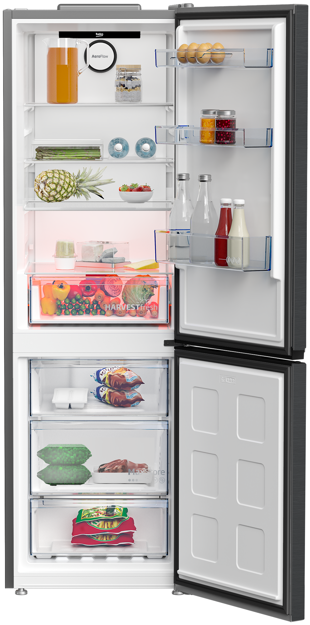 Fridge Freezer Freezer Bottom 59.5 cm RCNE367E30XBRI | Beko EG