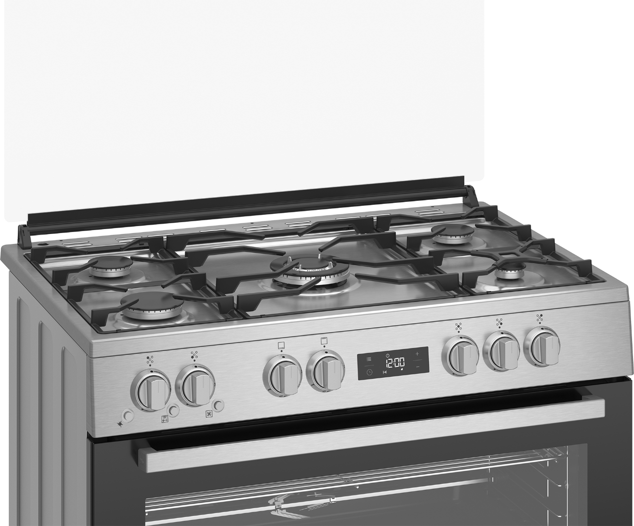 Freestanding Cooker Fan Assisted Gas 90 cm GGR 15325 FX NS | Beko EG