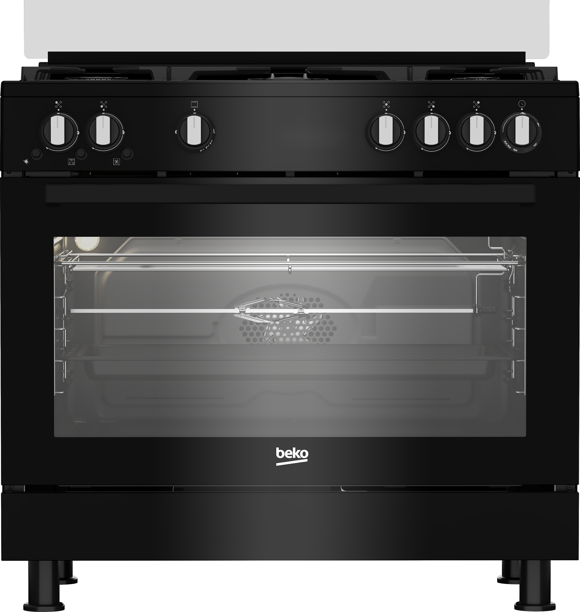 GGR 15115 DX NB | موقد وفرن مستقل (غاز بمساعدة المروحة, 90 سم) | BEKOGLOBAL