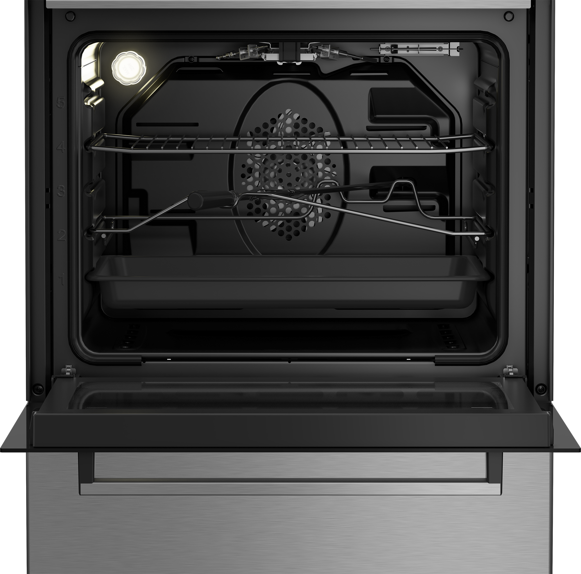 Freestanding Cooker Fan Assisted Gas 60 cm FSHT61111GX | Beko EG