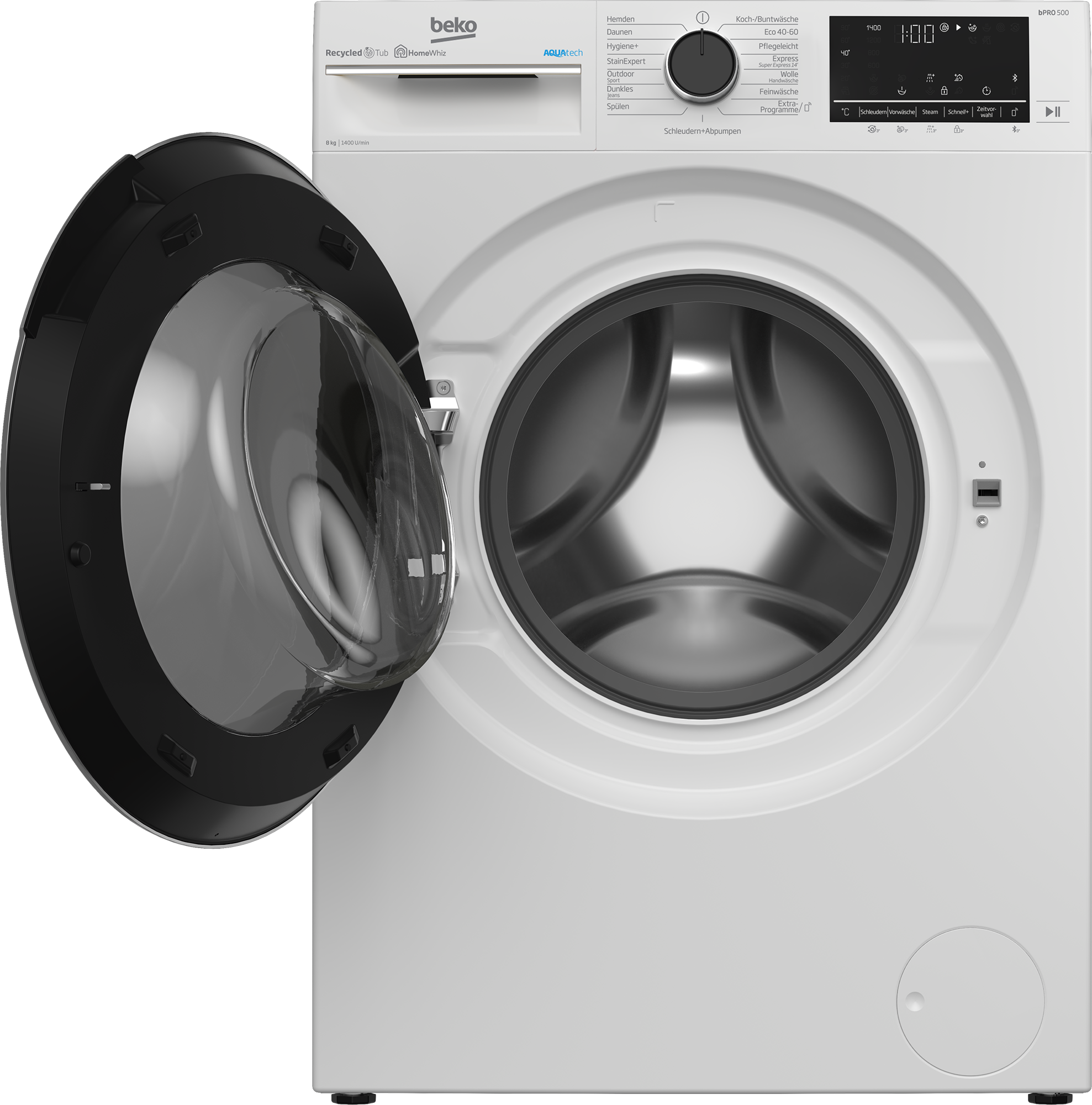 B5WFU58418W | Freistehende Waschmaschine (8 kg, 1400 U-Min) | BEKO