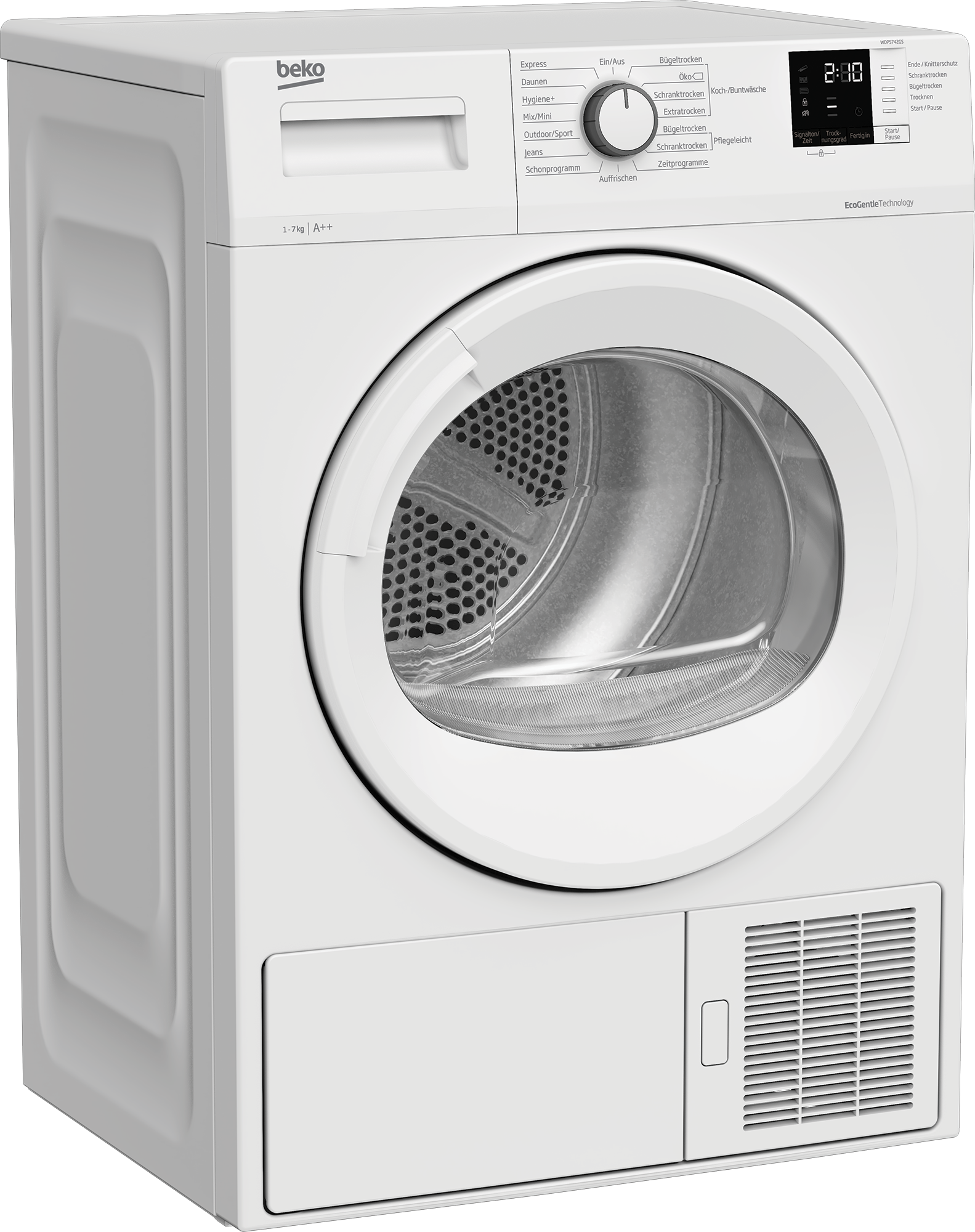 Trockner (Wärmepumpentrockner, 7 kg) | WDPS742GS | BEKO