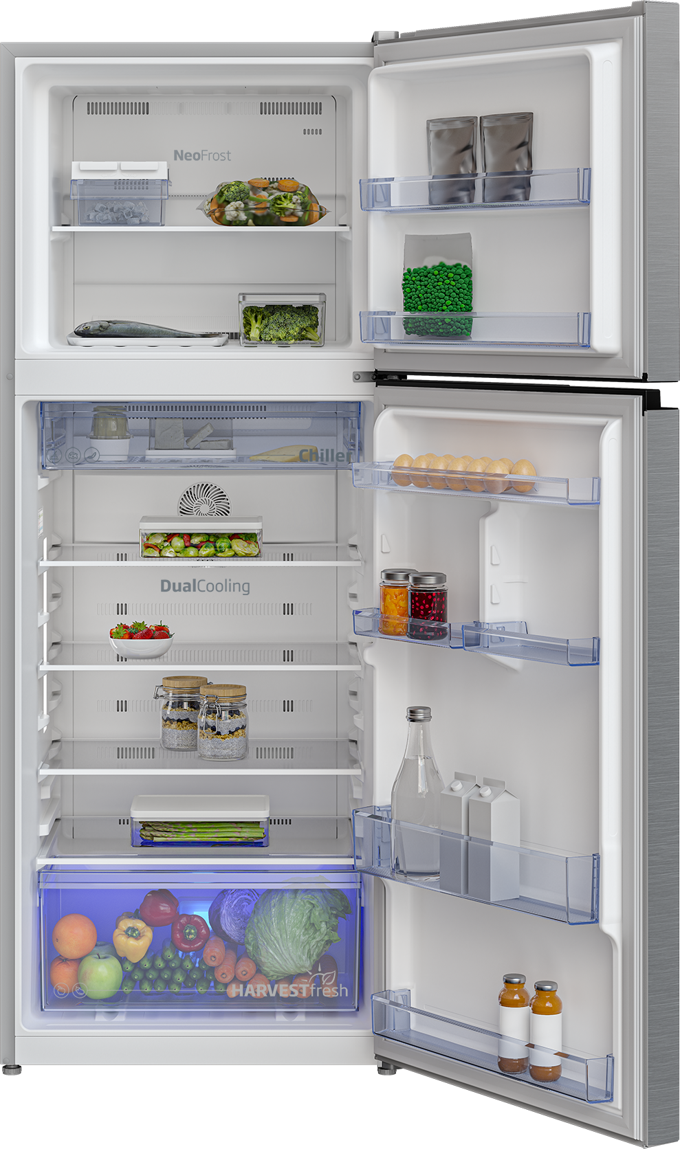 RDNT401XS | Fridge Freezer (Freezer Top, 66 cm) | BEKO