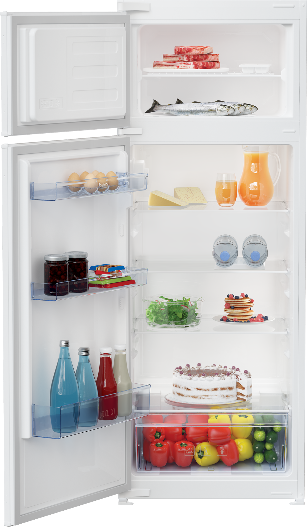 Frigorifero Da Incasso Doppia Porta Statico H 145 Cm Bdsa250k3sn Lh Beko