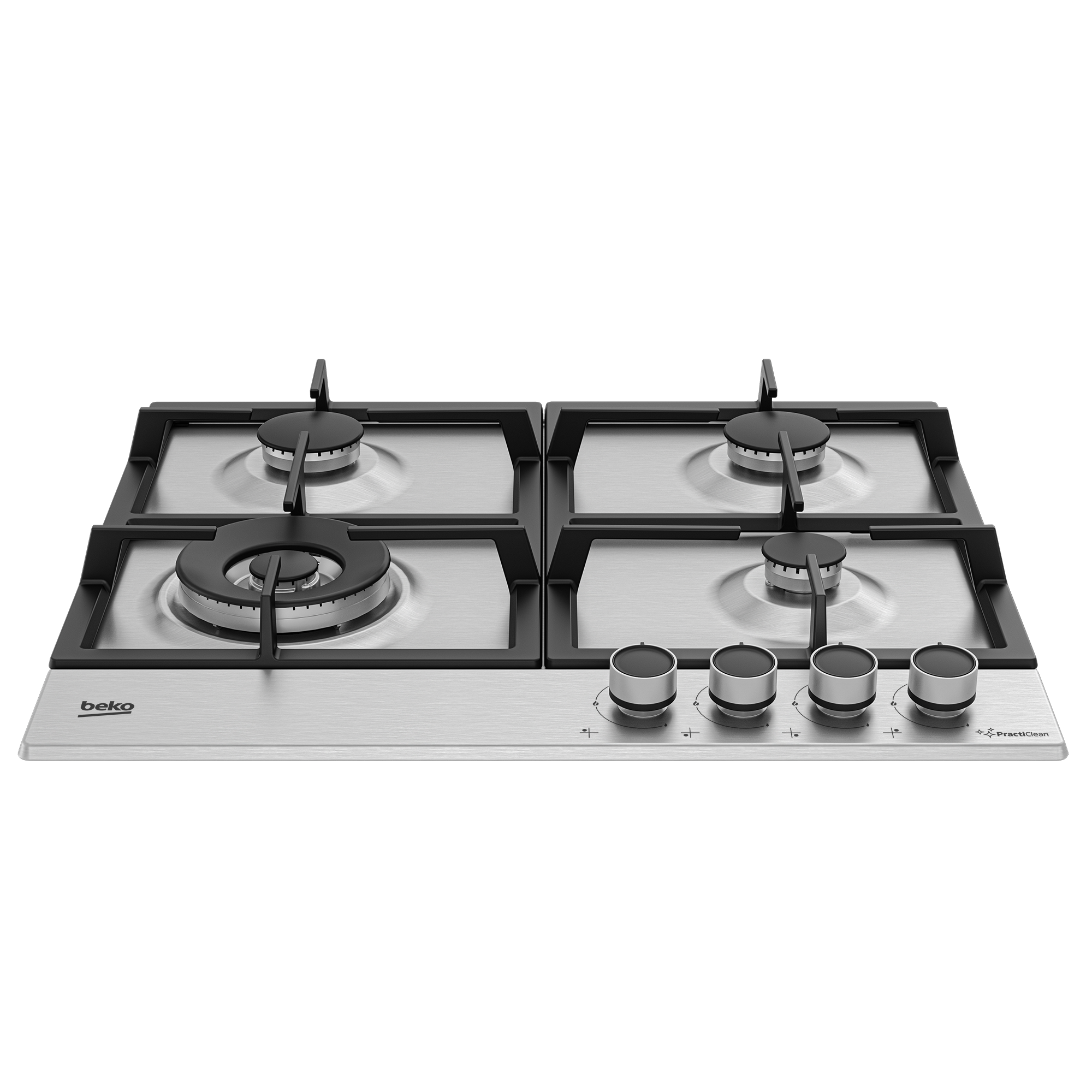 HIAW64225SXE | Piano a Gas con PractiClean, 3 Bruciatori + 1 Wok, 60 cm | BEKO