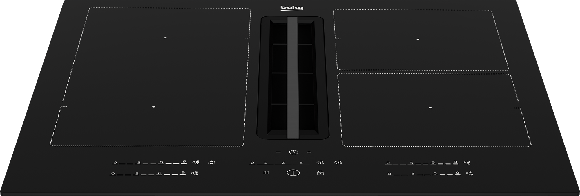 HIXI 64700 UF | Piano a Induzione con Cappa Integrata, 4 Zone con 1 ...