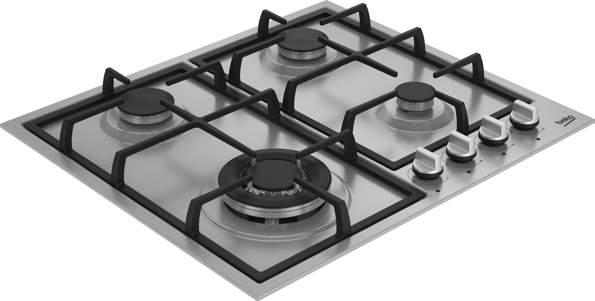 HIYG 64225 SXO | Piano a Gas, 3 Bruciatori + 1 Wok, 60 cm | BEKO