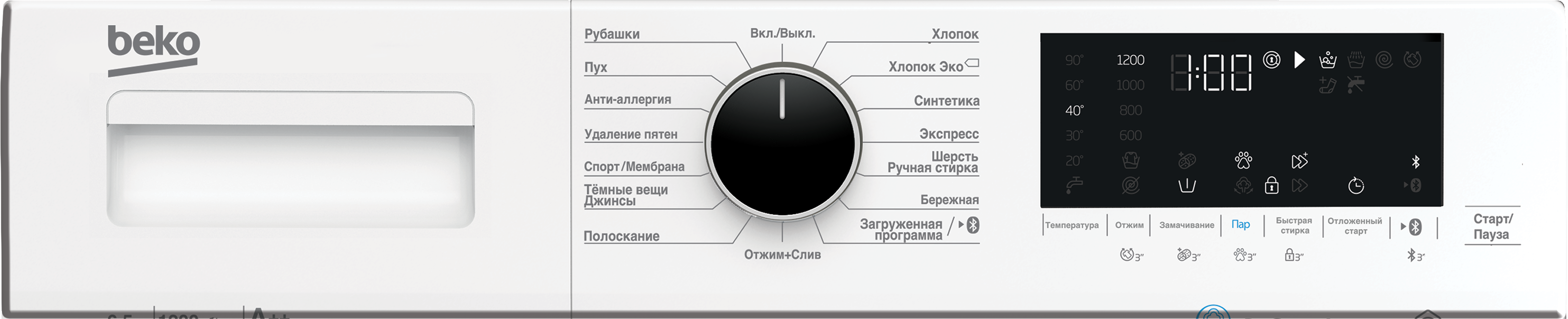 WSPE6H616W | 6.5 кг 1200 об/мин Стиральная машина | BEKO