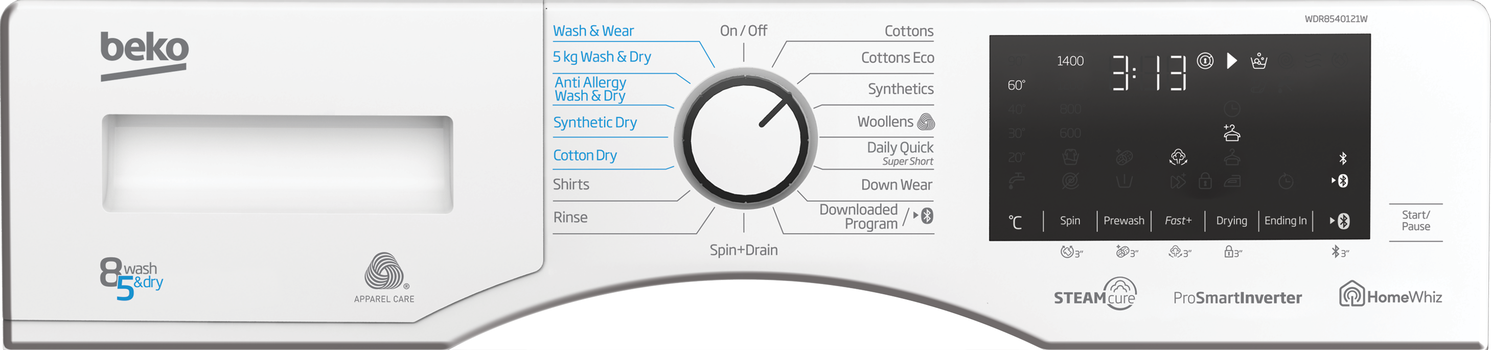 Freestanding Washer Dryer Kg Kg, 1400 Rpm) BWD7541W BEKO, 43% OFF