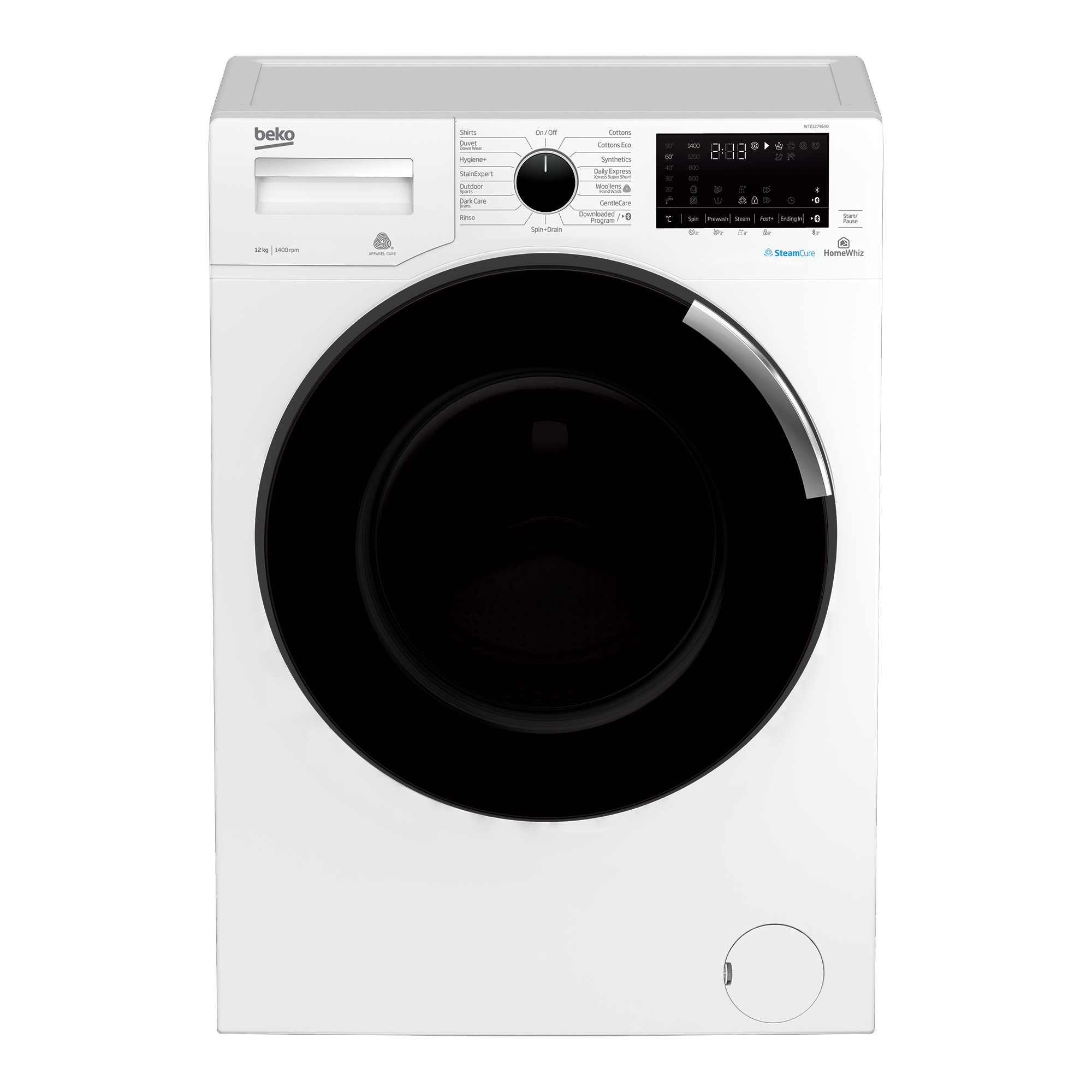 Freestanding Washing Machine (12 kg, 1400 rpm) | WTE12746X0 | BEKO