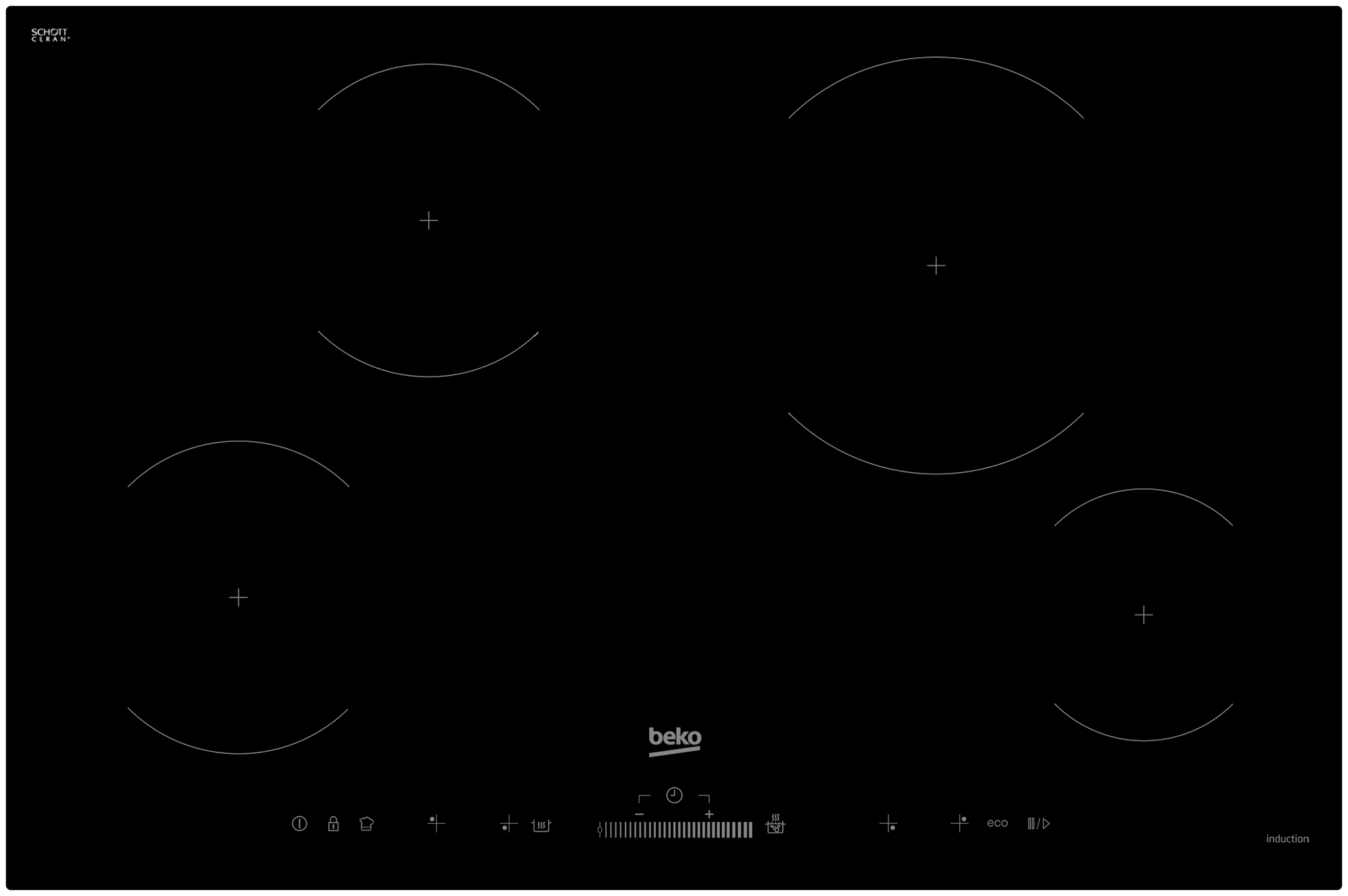 HII 84501 HT | Built-In Hob (Induction, 80 cm) | BEKO