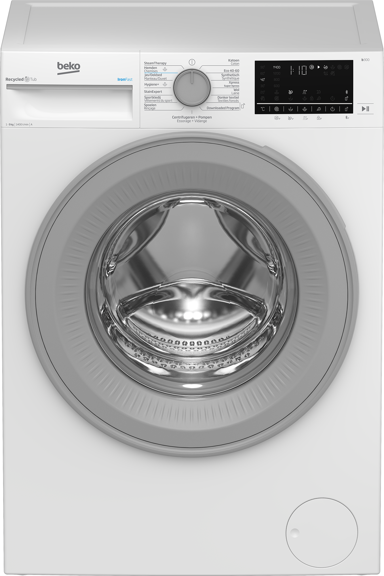 B3WT5941WS | Vrijstaande Wasmachine (9 kg, 1400 rpm) | BEKO