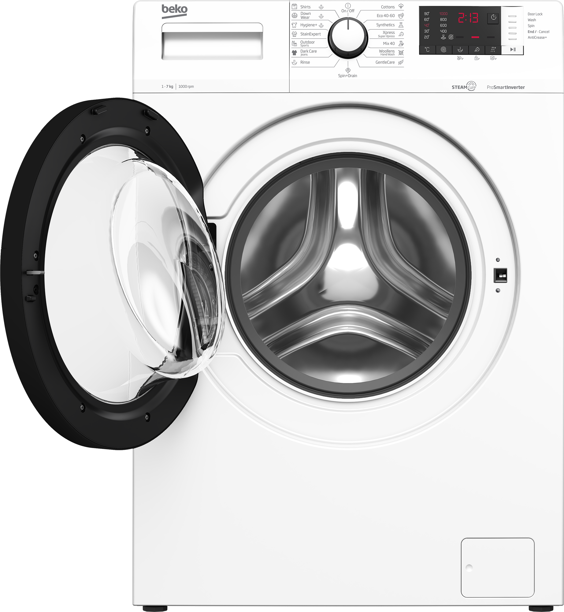 WUE7512D XAW | Samostojeća veš mašina (7 kg, 1000 rpm) | BEKO