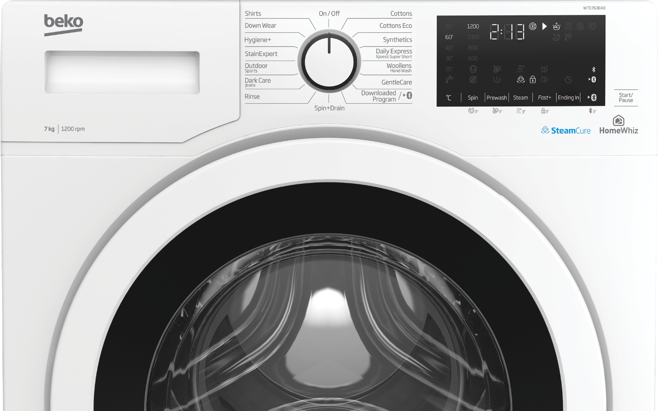 Freestanding Washing Machine (7 kg, 1200 rpm) | WTE7636X0 | BEKO