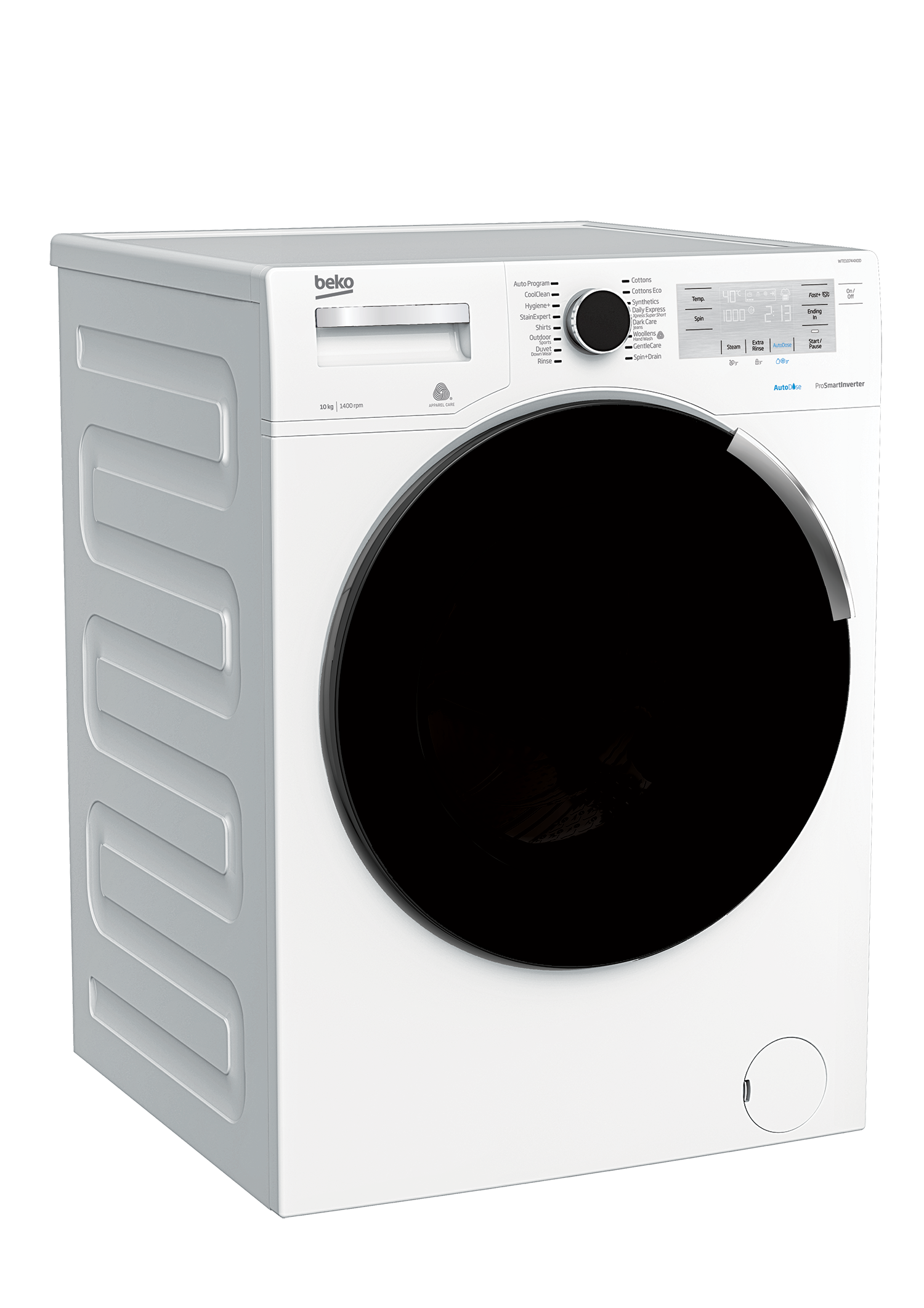 Freestanding Washing Machine (10 kg, 1400 rpm) | WTE10744X0D | BEKO
