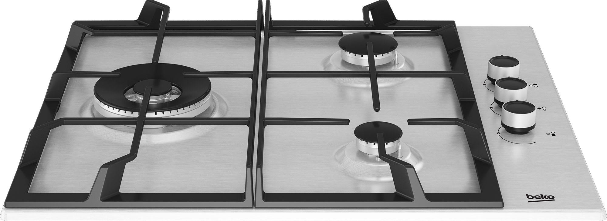 HIGG 63125 SCX | Placa Gas 3 fuegos con Wok Butano (opc G.Natural) | BEKO