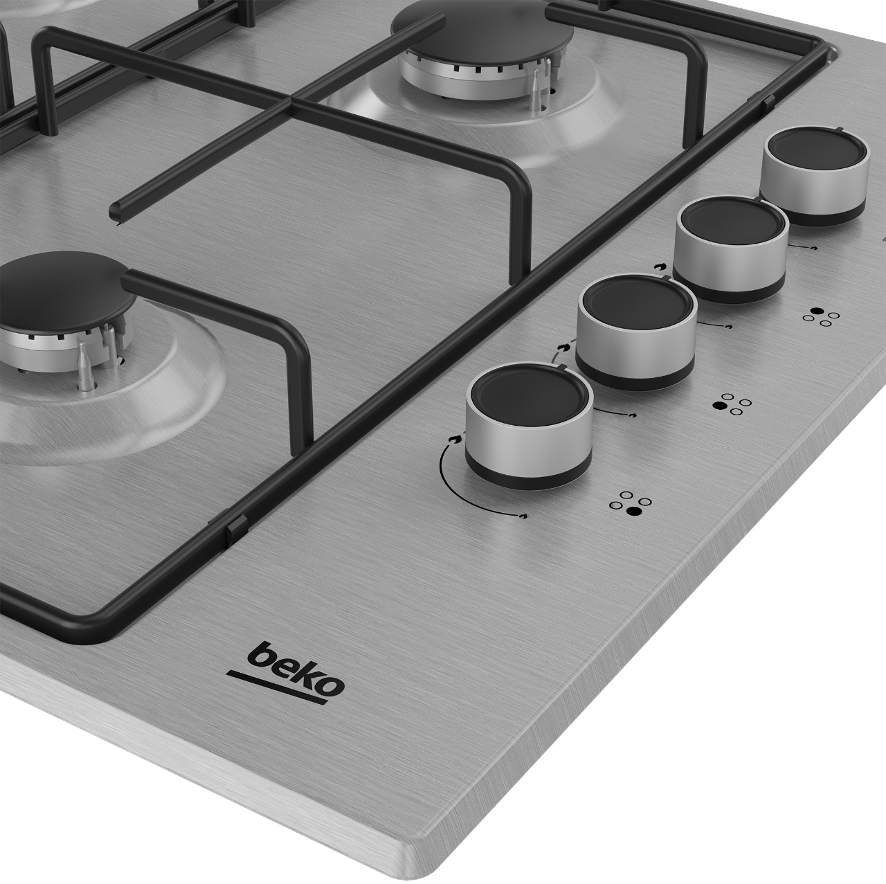 HIGG 64103 SXN | Placa Gas 4 fuegos Gas Natural (opc G.Butano) | BEKO