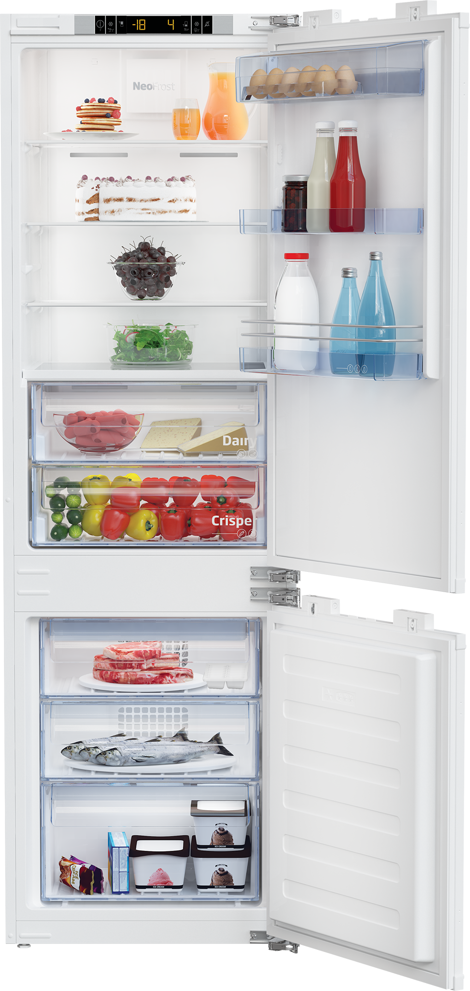 BBBF2410 | 24" Bottom Freezer Built-In Refrigerator with - | BEKOGLOBAL